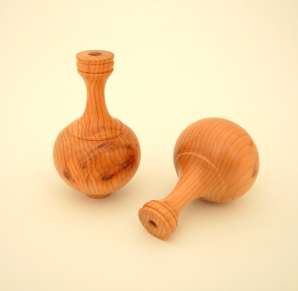 Turned wooden cord pulls - Burford Woodcraft